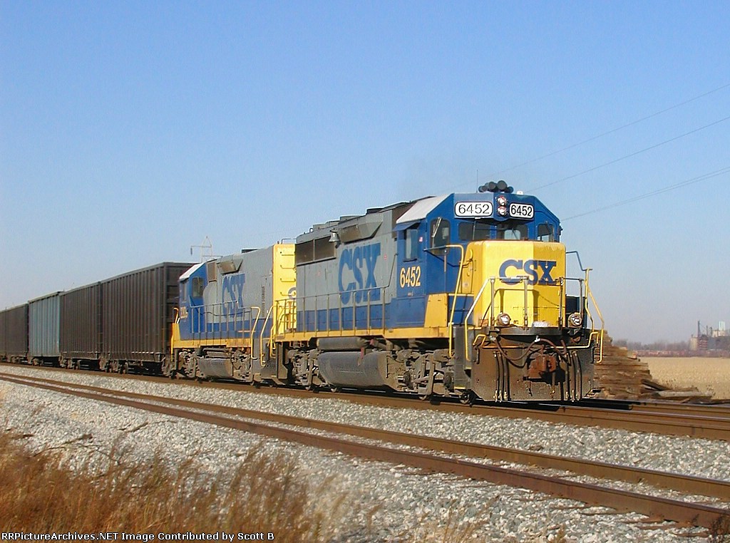 CSX 6452 Q634 at Eaast Fostoria 9:22 am